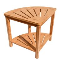 China NO Folded Bamboo Bathroom Shower Stool with Shelf The Ultimate Bathroom Essential for sale