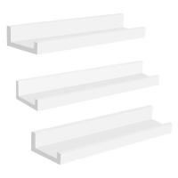 China Modern Wall Decorative Floating Shelves MDF Customized Color Wall Mounted Display Rack for sale