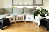 China Wooden Stool Home Appliance Modern Indoor Pet Cage House for Dog and Cat Living Room for sale