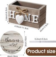 China Custom Logo Size Home Decoration Wooden Heart Coasters For Drinks Item Cup holder mat for sale