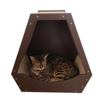China Save Space Function Pet House with Modern Wooden Design and Natural Wood Color for sale