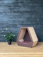 China Save Space Function Pet House with Modern Wooden Design and Natural Wood Color for sale