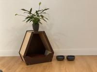 China Save Space Function Pet House with Modern Wooden Design and Natural Wood Color for sale