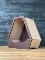 China Save Space Function Pet House with Modern Wooden Design and Natural Wood Color for sale