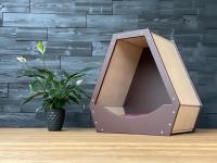 China Save Space Function Pet House with Modern Wooden Design and Natural Wood Color for sale