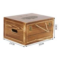 China Customized Logo Acceptable Custom Handmade 6 Bottles Wooden Wine Gift Boxes Hinged Box for sale