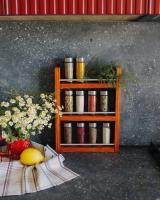 China Custom Wooden Spice Storage Shelf Wall Mount for Your Kitchen Style and Functionalit for sale