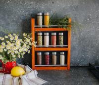 China Custom Wooden Spice Storage Shelf Wall Mount for Your Kitchen Style and Functionalit for sale