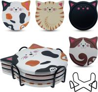 China Modern Design Ceramic Coasters in Various Shapes and Colors for Table Decoration for sale