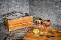China Stainless Steel Kitchen Compost Bin with Folding Lid and Rust-Proof Insert As Your Request for sale