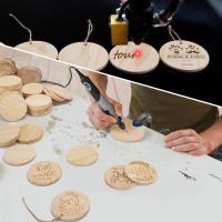 China Engraved Eco Friendly Wood Coasters for Table Decoration Accessories Stocked Mats Pads for sale