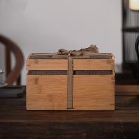 China Natural and Safe Material Design Bamboo Box with Ribbon Tie Industrial Gift Craft for sale