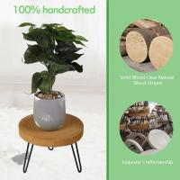 China Mail Packing Y Round Wooden Plant Stand for Displaying in Modern Interiors for sale