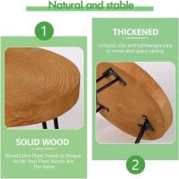 China Mail Packing Y Round Wooden Plant Stand for Displaying in Modern Interiors for sale