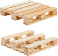 China Wood plain color 3.9 X 3.9 In Custom Logo Size Square Mini Pallet Natural Cup Mat for sale