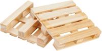 China Wood plain color 3.9 X 3.9 In Custom Logo Size Square Mini Pallet Natural Cup Mat for sale
