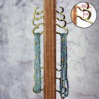 China Space Saving Function 9 W X 7.5 D X 16.5 H Wooden Jewelry Display Stand with 32 Hooks for sale