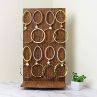 China Space Saving Function 9 W X 7.5 D X 16.5 H Wooden Jewelry Display Stand with 32 Hooks for sale