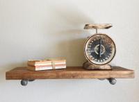 China Indoor Hanger Floating Shelf Wall Wood Shelving for Microwave Oven Rustic Display Shelf for sale