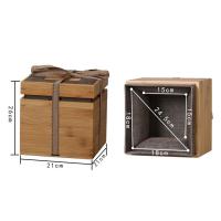 China Bamboo or Custom Wood Material Matt Lamination Printing Engraving Logo Jewelry Gift Boxes for sale
