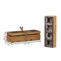 China Engraved Logo Gift Package Box Environmental Bamboo and Polyester Watch Box for Men for sale