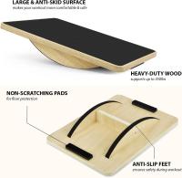 China Professional Wooden Balance Board for Leg Workout High Quantity Anti-Slip Rocker Board for sale
