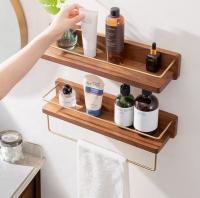 China Modern Stylish Wall Shelf Hanging Storage Furniture Metal Wood Living Room Bookshelves for sale
