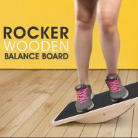 China Professional Wooden Balance Board for Leg Workout High Quantity Anti-Slip Rocker Board for sale