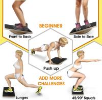 China Professional Wooden Balance Board for Leg Workout High Quantity Anti-Slip Rocker Board for sale