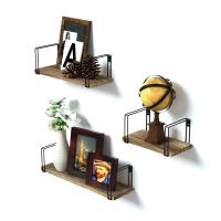 China Living Room Furniture Wall Shelf Metal Wood Modern Holding Kitchen Appliance Save Space for sale