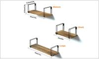 China Living Room Furniture Wall Shelf Metal Wood Modern Holding Kitchen Appliance Save Space for sale