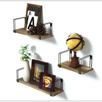 China Living Room Furniture Wall Shelf Metal Wood Modern Holding Kitchen Appliance Save Space for sale
