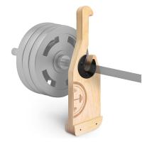 China Non-Slip Handle Wooden Deadlift Barbell Jack for Weight Training Bar Stand Customized Logo for sale