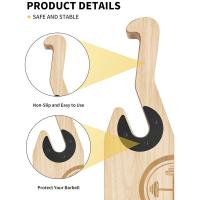 China Non-Slip Handle Wooden Deadlift Barbell Jack for Weight Training Bar Stand Customized Logo for sale