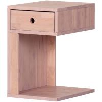 China 12.5 x 15.75 x 19.75 inches Varnished Nightstand with One Drawer Wooden Bedside Table for sale