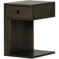 China 12.5 x 15.75 x 19.75 inches Varnished Nightstand with One Drawer Wooden Bedside Table for sale