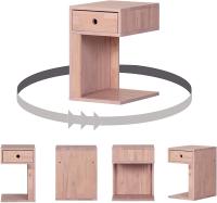 China 12.5 x 15.75 x 19.75 inches Varnished Nightstand with One Drawer Wooden Bedside Table for sale