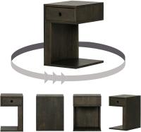 China 12.5 x 15.75 x 19.75 inches Varnished Nightstand with One Drawer Wooden Bedside Table for sale