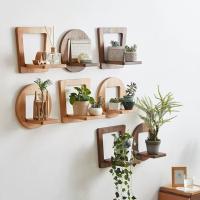 China Indoor Plant Stand Wooden Plant Hanger Rustic Display Shelf with Customized Logo for sale