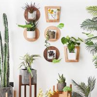 China Indoor Plant Stand Wooden Plant Hanger Rustic Display Shelf with Customized Logo for sale