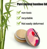 China 8 Pack Silicone Sealing Rings with Custom Size Colorful Boho Patterns and Bamboo Lids for sale