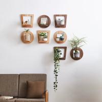 China Indoor Plant Stand Wooden Plant Hanger Rustic Display Shelf with Customized Logo for sale
