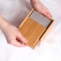 China Logo Engraving Slide Lid Bamboo Square Wooden Box for Custom Gifts and Packaging for sale