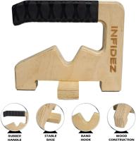 China Wooden Pull Up and Push Up Handles Resistance Band Holder Non-slip Calisthenics Equipment for sale