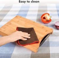 China Stylish Bamboo Cutting Board with Trays and Slide Out Drawer 13.4 x 9.4 x 1.6 inches for sale