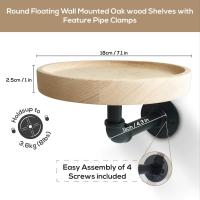 China Mail Packing N Small Round Floating Solid Wood Corner Shelves for Household Room Decor for sale