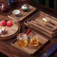 China Customized Wooden Serving Tray in Your Choice or Plain Color for Modern Kitchen Storage for sale