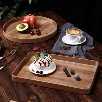China Customized Wooden Serving Tray in Your Choice or Plain Color for Modern Kitchen Storage for sale
