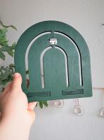 China Rainbow Wooden Wall Hanging Decor Small Plant Display Shelf for Living Room Furniture for sale