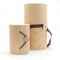 China Handmade Round Soft Wood Birch Bark Gift Box with Other Printing Handling for sale